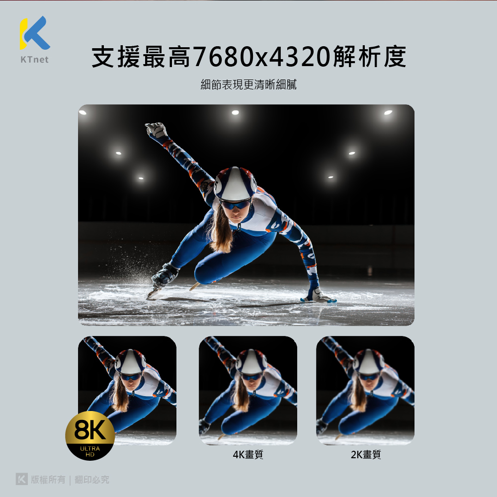 KTYHDF-F21PL01G HDMI公公 8K60Hz 2.1版超高畫質傳輸線 1m 【KTnet】HDMI公公 8K60Hz 2.1版超高畫質傳輸線 1m 通過HDMI協會認證 - kt ...